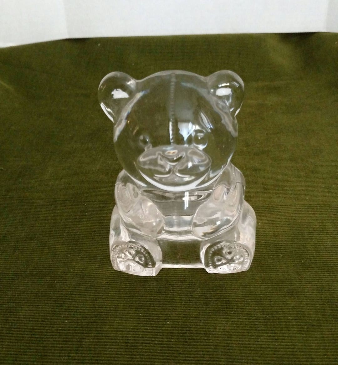 Vintage Glass Teddy Bear Tea Light Holdet - Etsy