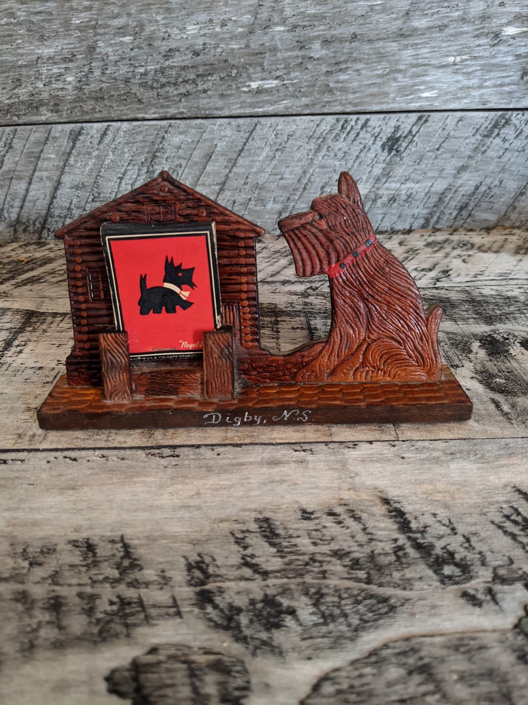Wooden Dog Match Holder. Dog Lover - Etsy