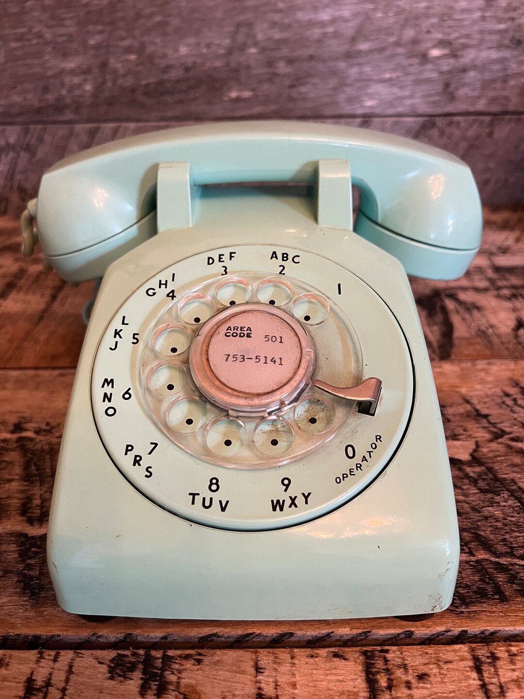 Blue System Teal Blue Rotery Dial Telephone - Etsy