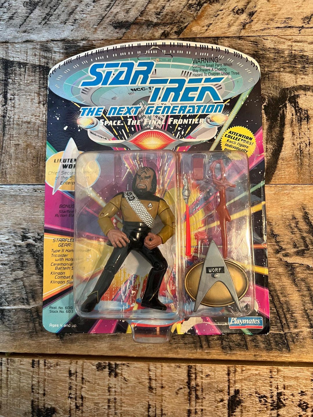 Star Trek TNG Lt. Worf Figure MOC Playmates Action Figure Klingon - Etsy