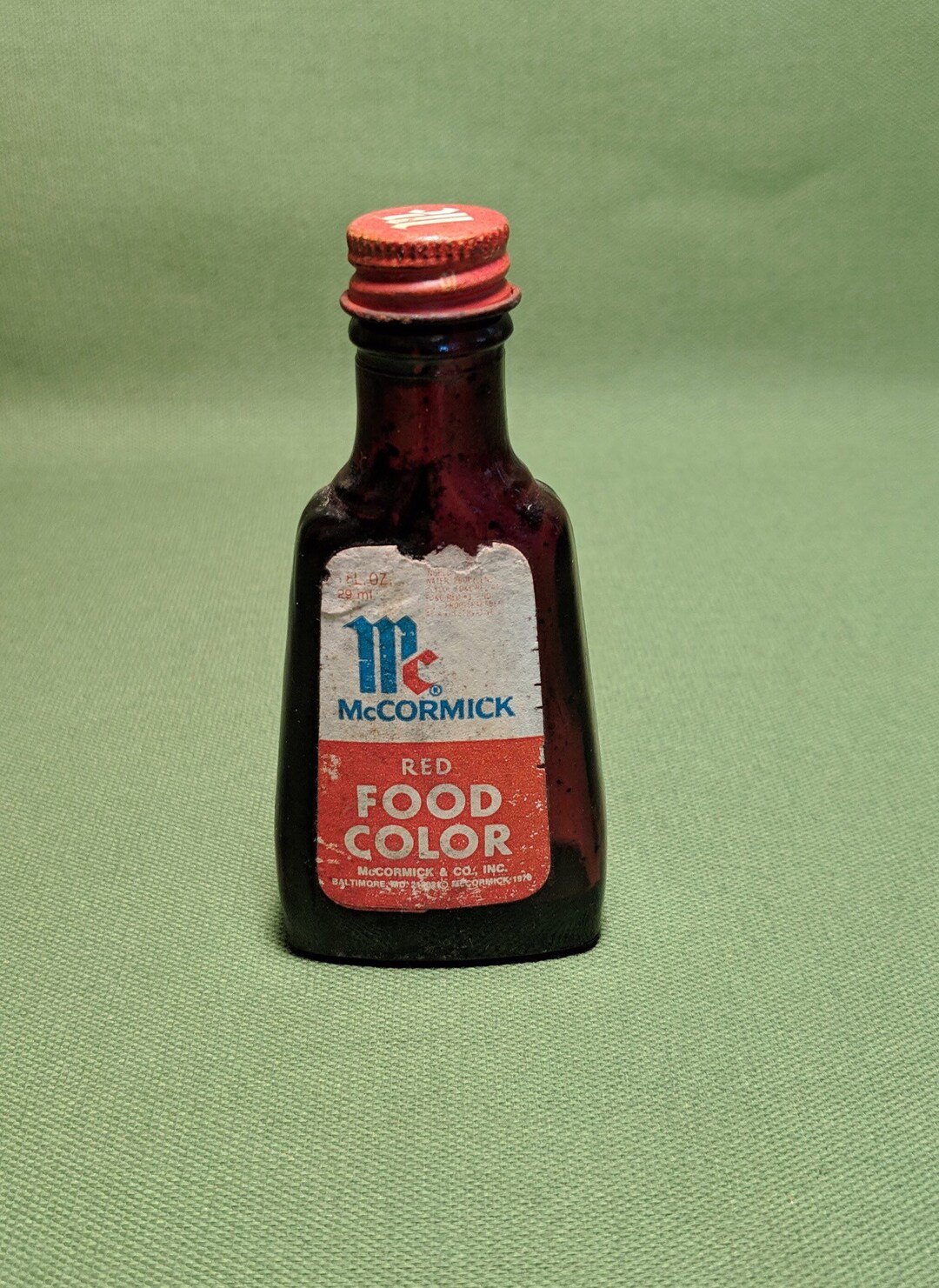 Vintage Mccormic Red Food Color Bottle, Kitchen Decore - Etsy