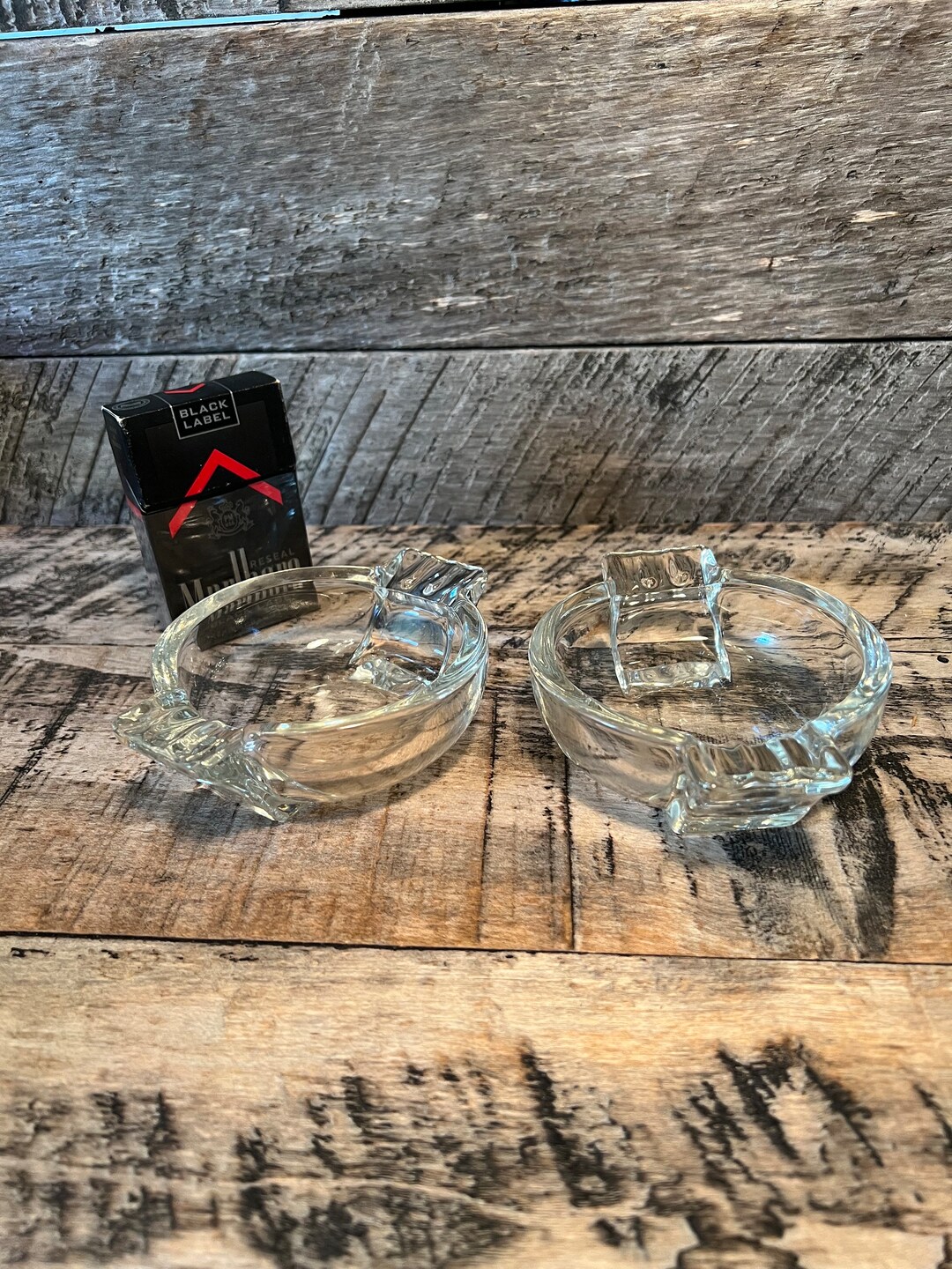 Vintage Clear Glass Ashtray - Unique Retro Smokers Ashtray - Etsy