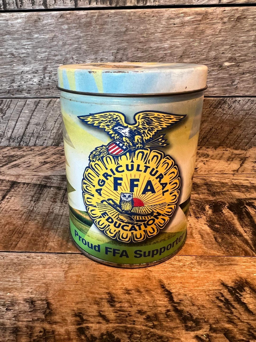 Vintage FFA Tin Can Container Future Farmers of America Agricultural ...