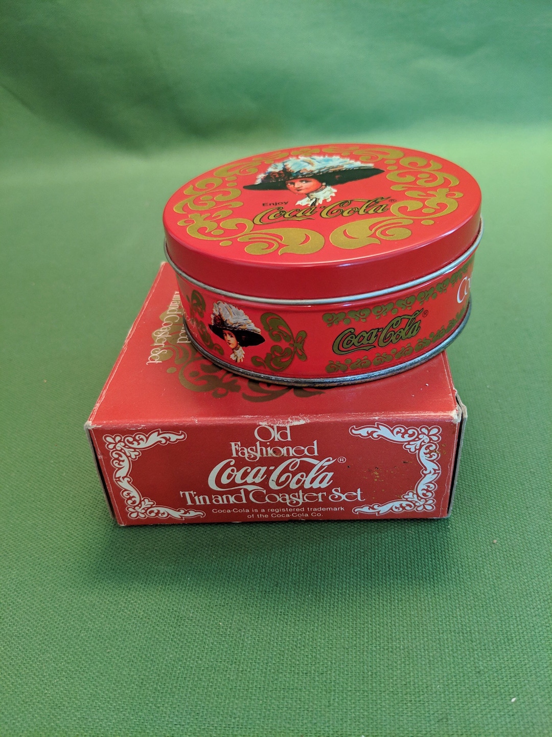 Coca-cola Tin Coaster Set, Original Box, Set of 6 Vintage Home Decor - Etsy