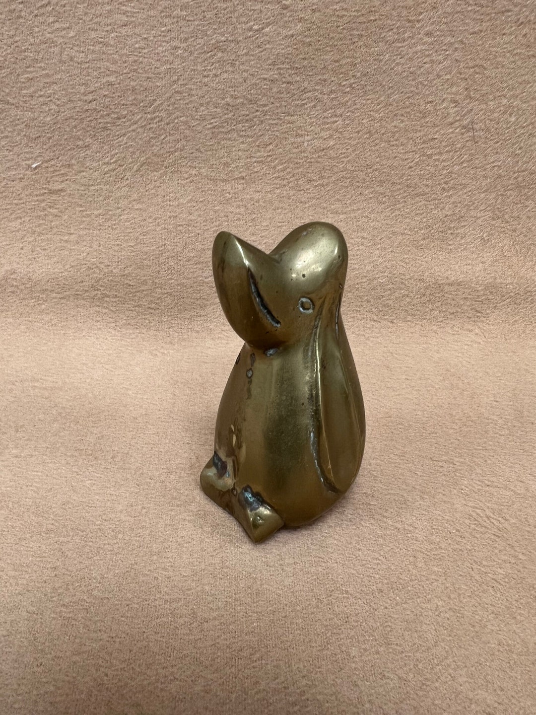Vintage Leonard Silver Mfg. Stylized Long Ear Solid Brass Hound Dog ...