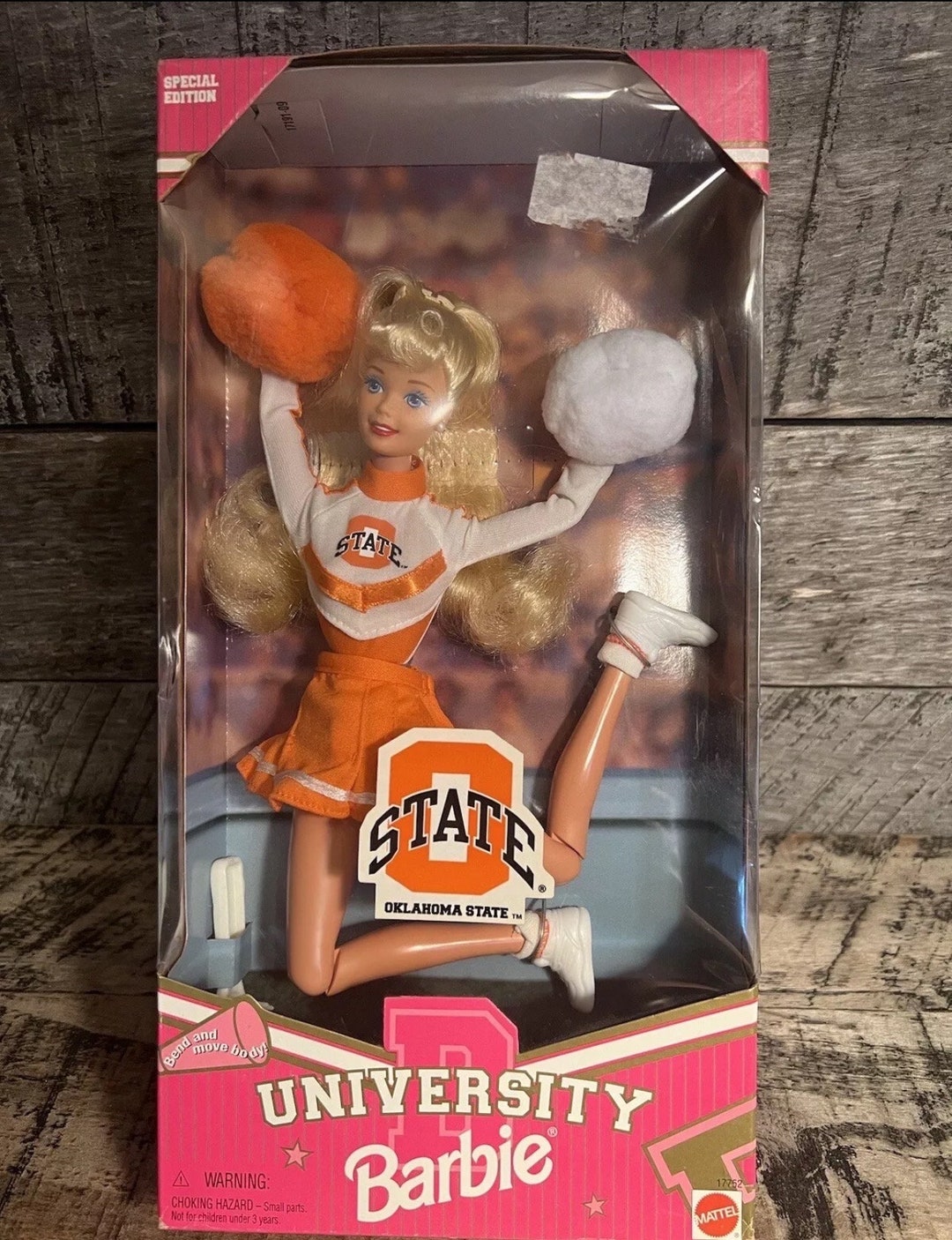Vtg Oklahoma State Barbie Cheerleader Speacial Edition New Old Stock ...