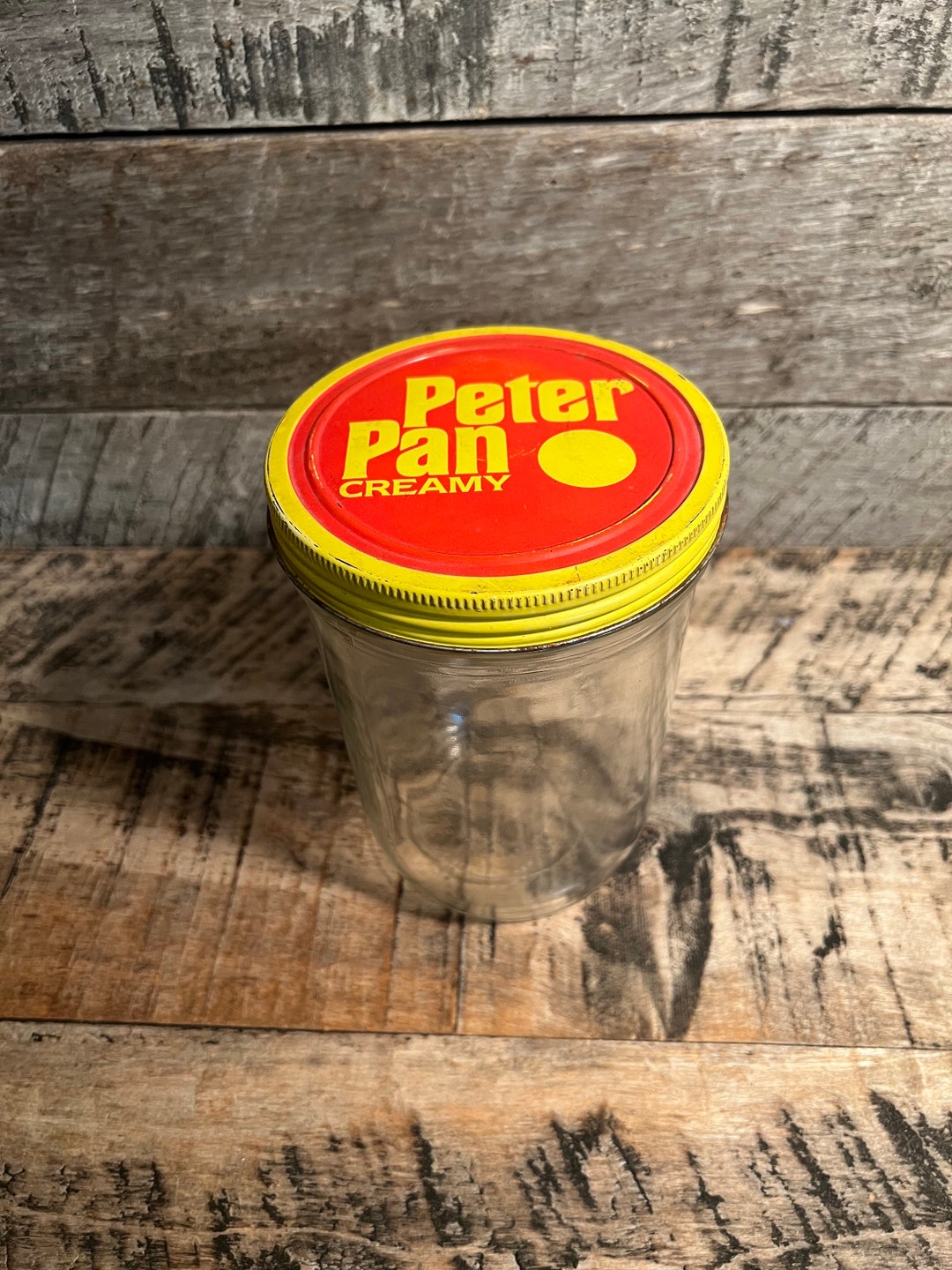 Vintage Petter Pan Creamy Peanut Butter Glass Jar - Etsy