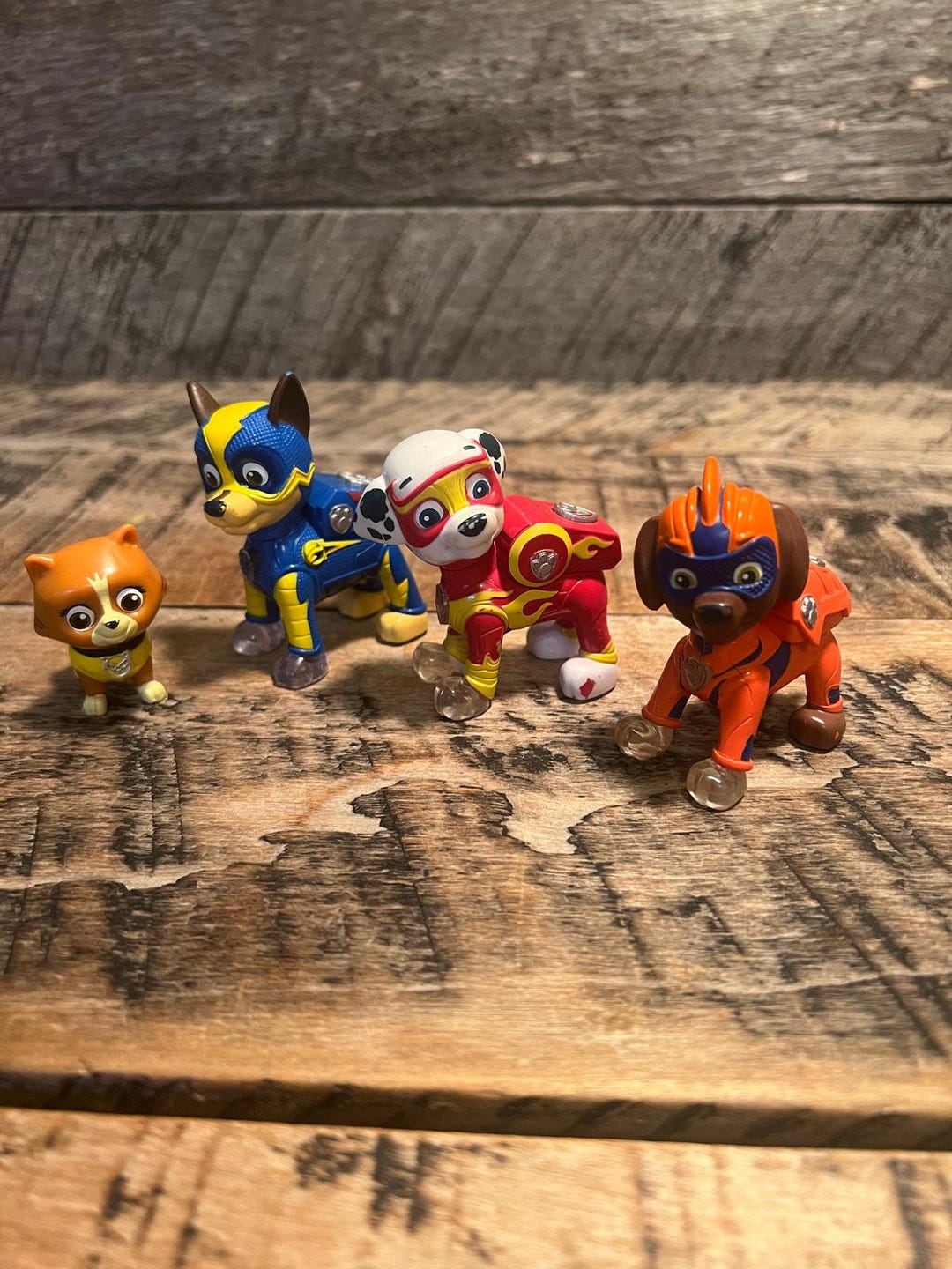 Vtg Paw Patrol Super Pup Figures Lot of 4 Zuma Chase Rubble Marshall ...