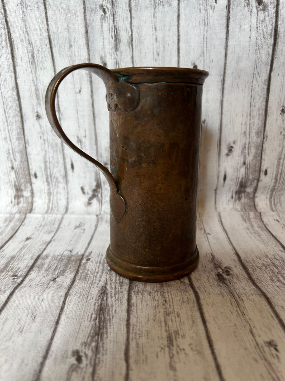 Vintage Bulgarian Antique Copper Measuring Cup ,cylinder Solid Copper ...