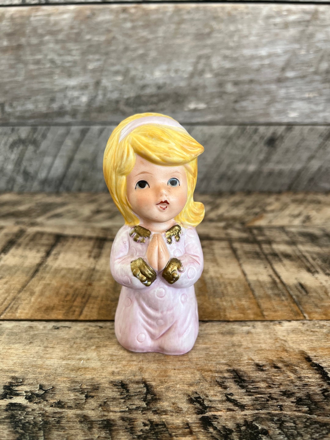 Homco Girl Praying Kneeling Figurine Blond 5212 - Etsy
