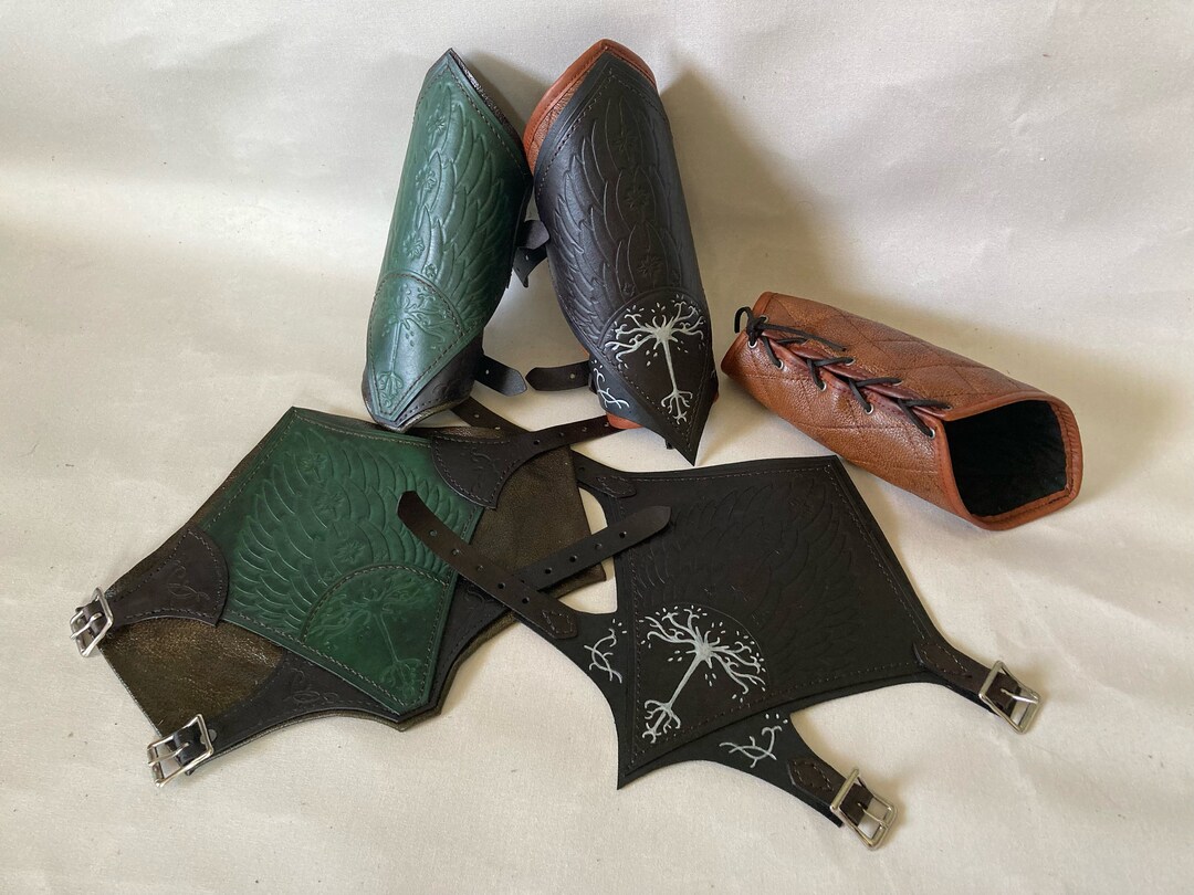 Leather Vambraces of Gondor - Etsy
