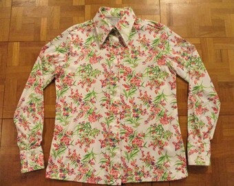 Polyester Button Up - Etsy