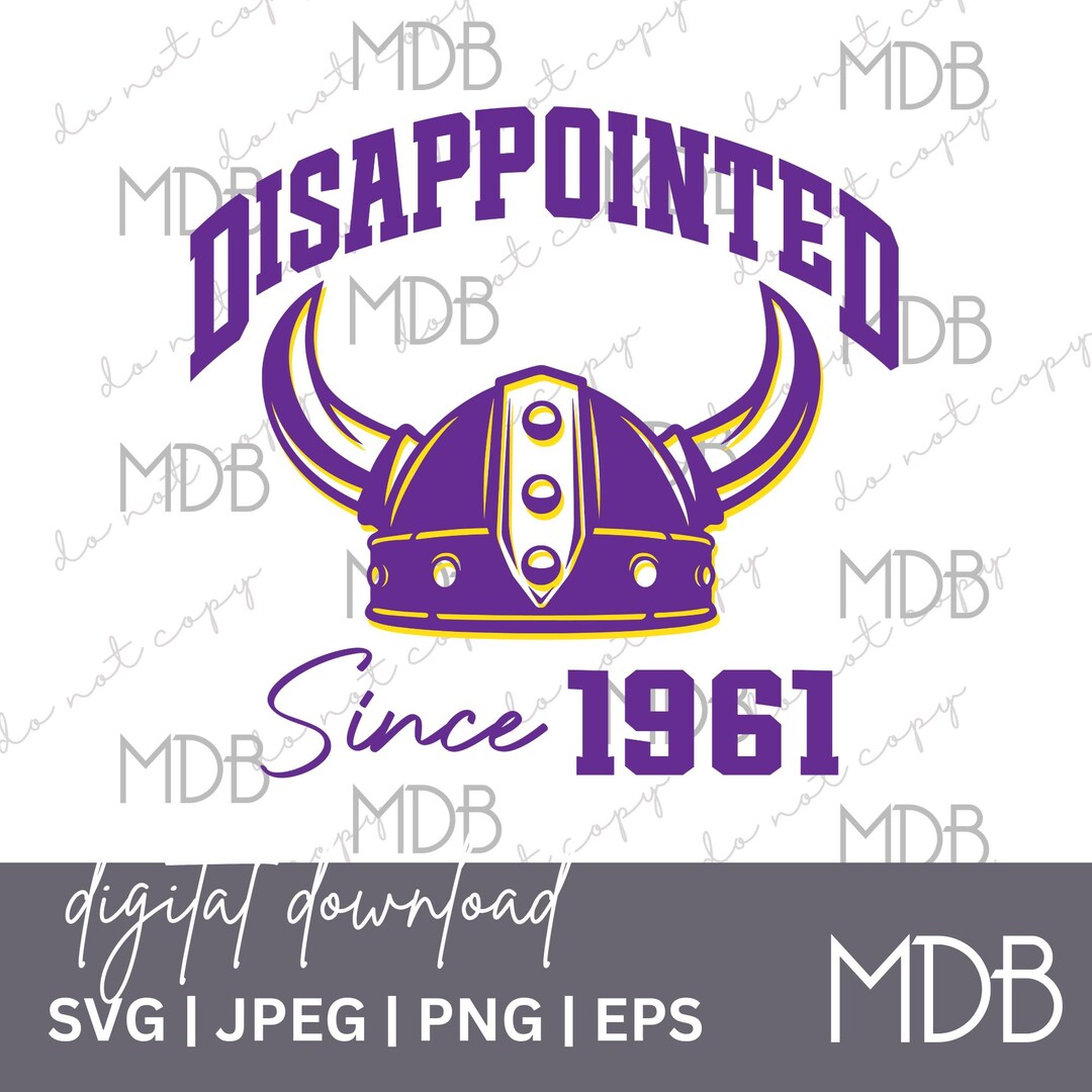 Disappointed Since 1961 Viking Fan Design Download | PNG SVG EPS - Etsy