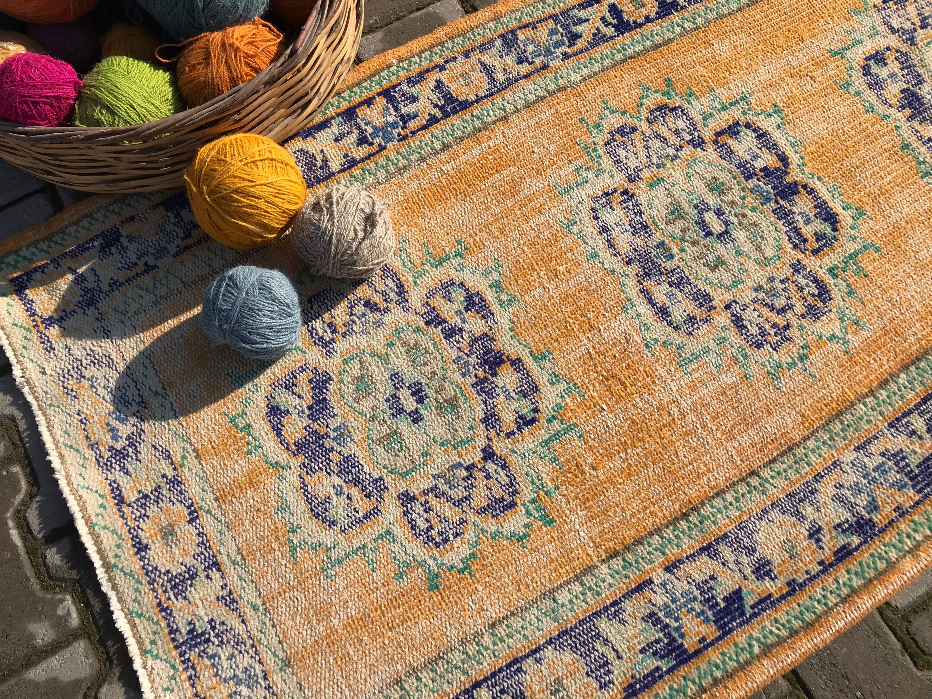 Pastel Runner Rug, Oushak Rug, Runner Rug, Anatolian Rug, Home Decor ...
