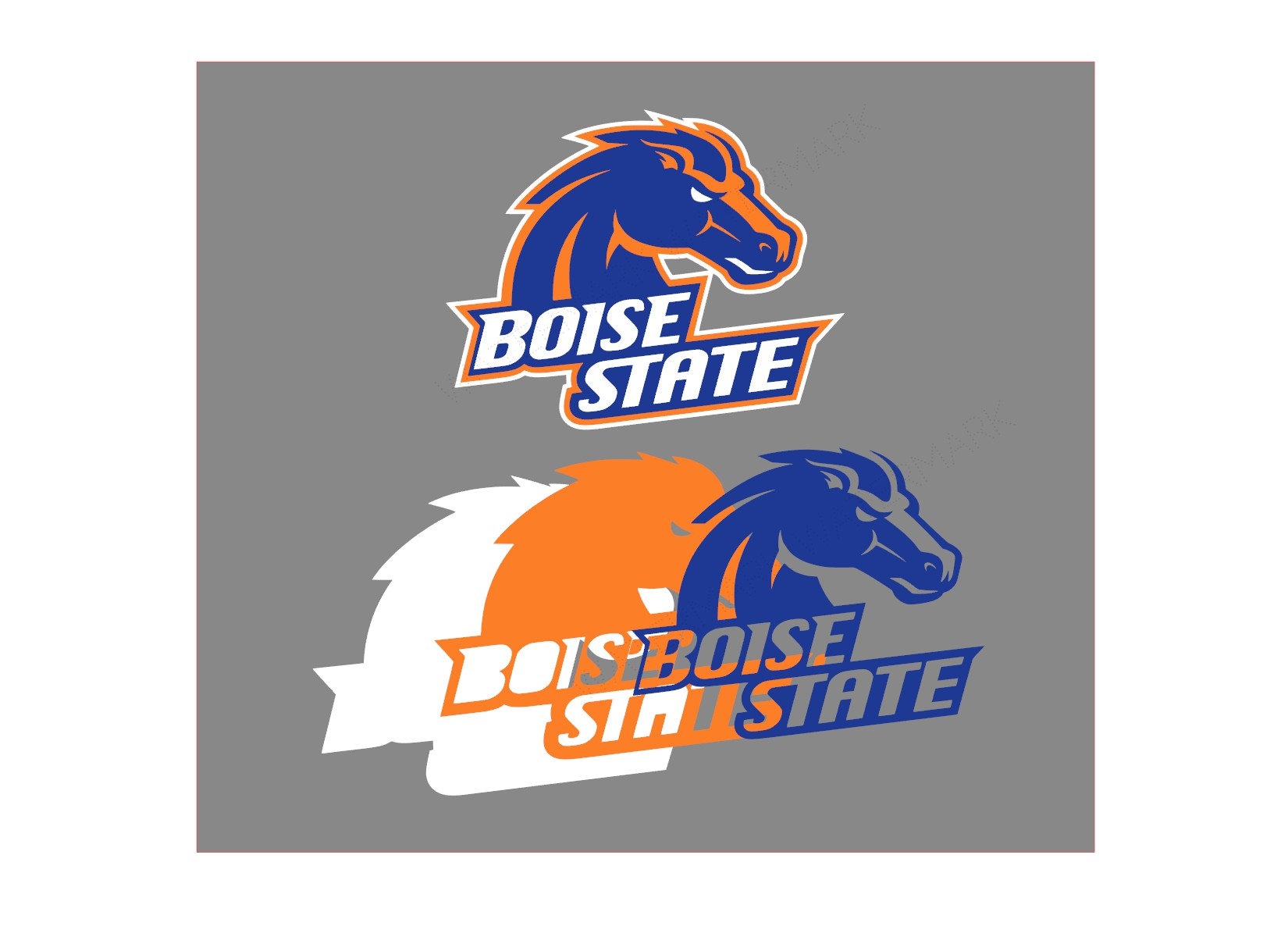 Boise State SVG and Studio 3 Cut File Stencil Decal Files Logo for ...