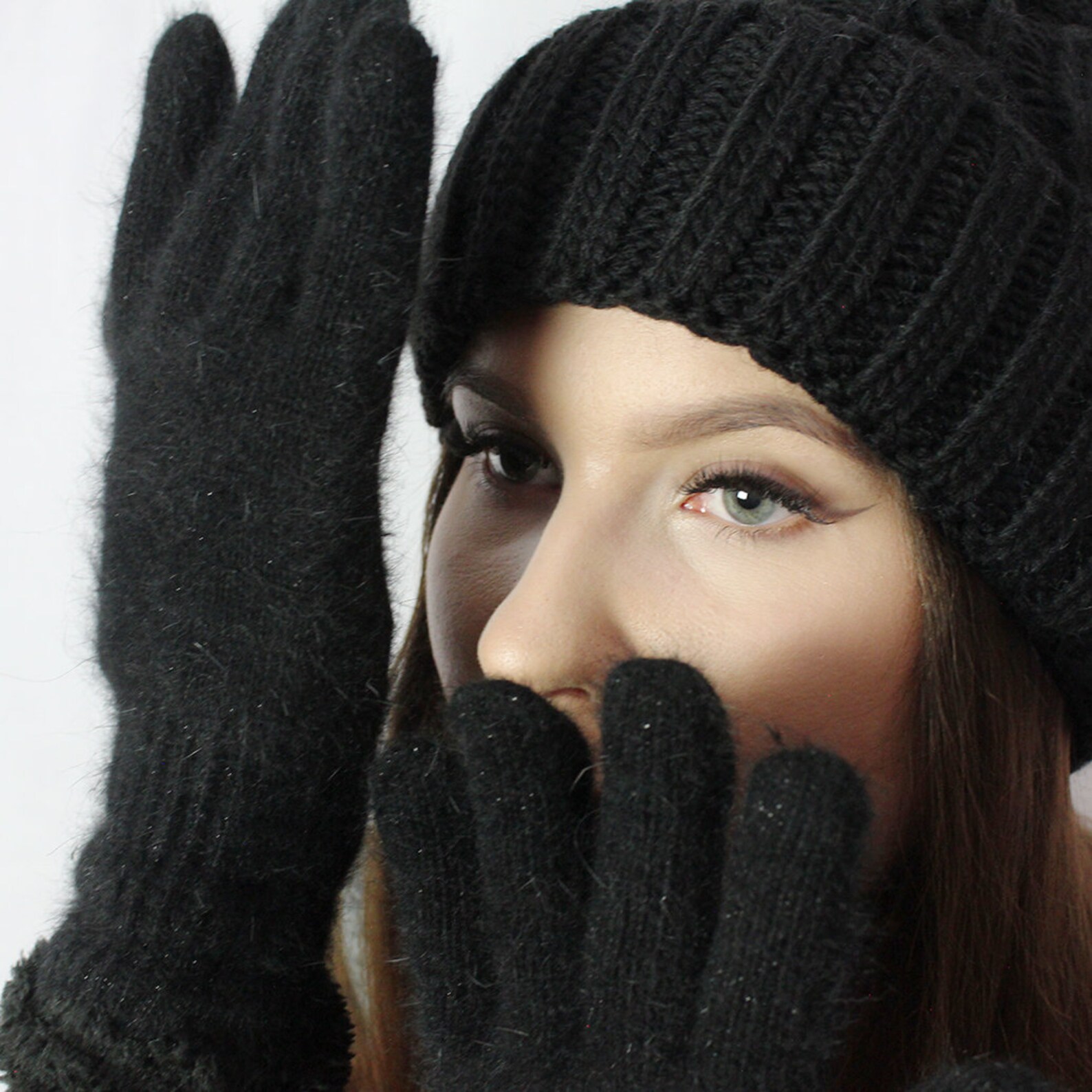 Angora Wool Gloves Lined Gloves Warm and Thick Womens Winter - Etsy UK