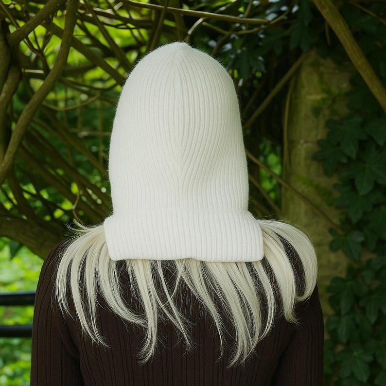 Cashmere Winter Hood Hat for Women – Warm Hooded Beanie, Soft Knit ...