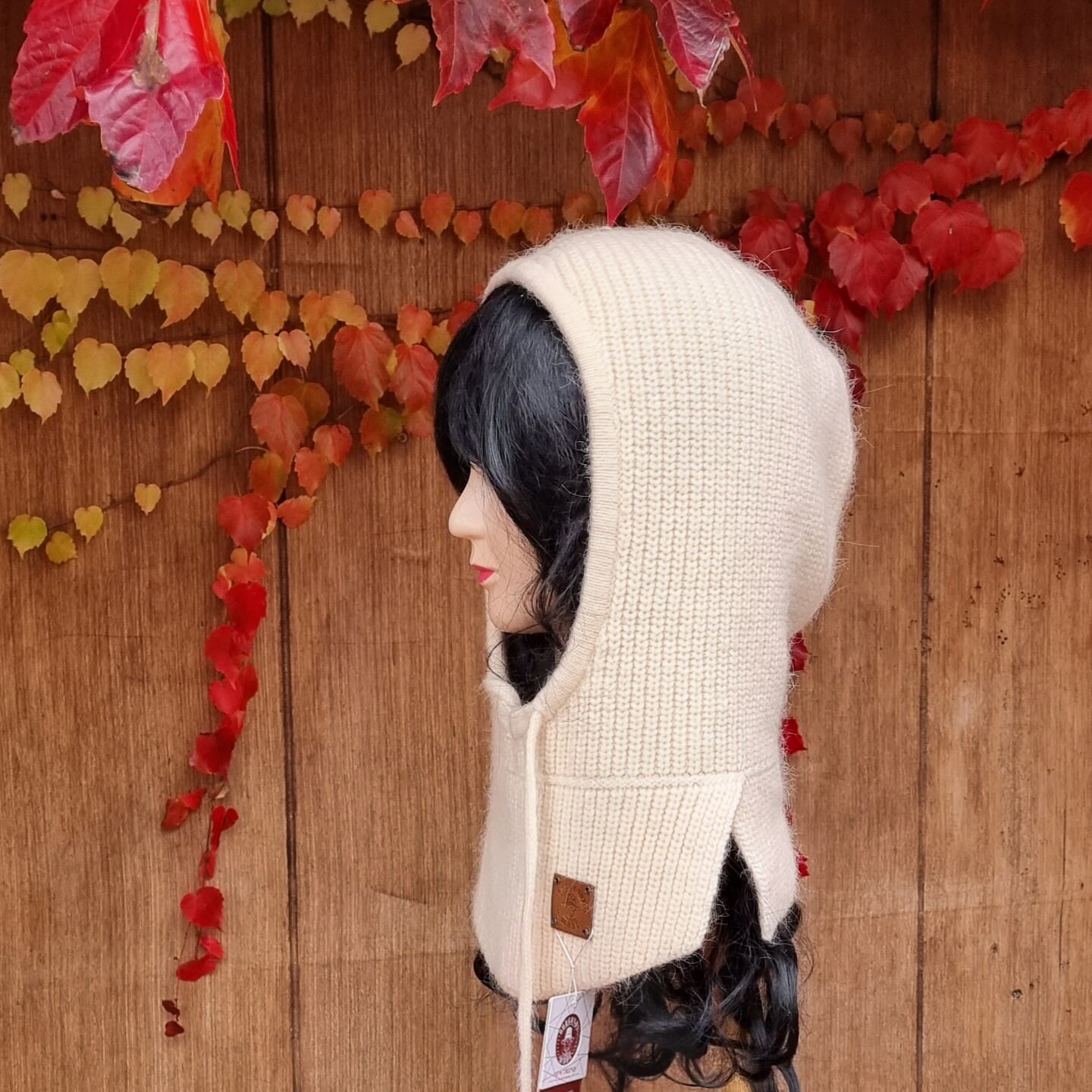 Cashmere Winter Hood Hat for Women – Warm Hooded Beanie, Soft Knit ...