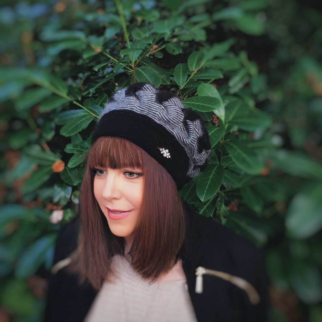 High-quality Cashmere Beret for Women – Double Layer Knit, Warm ...