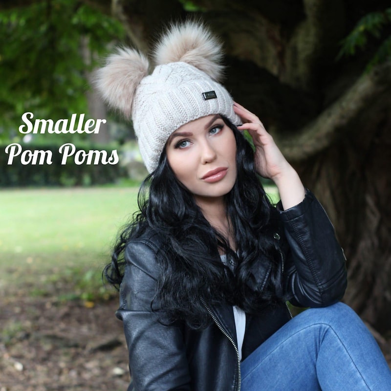 Fleece Lined Beanie Pom - Etsy