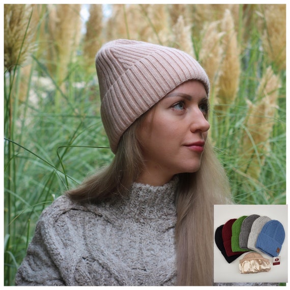 Cashmere Silk Lined Damen Hut Winter Winddichte Mutze ideal fur dickes lockiges Frizz freies Haar Geschenk fur sie Etsy
