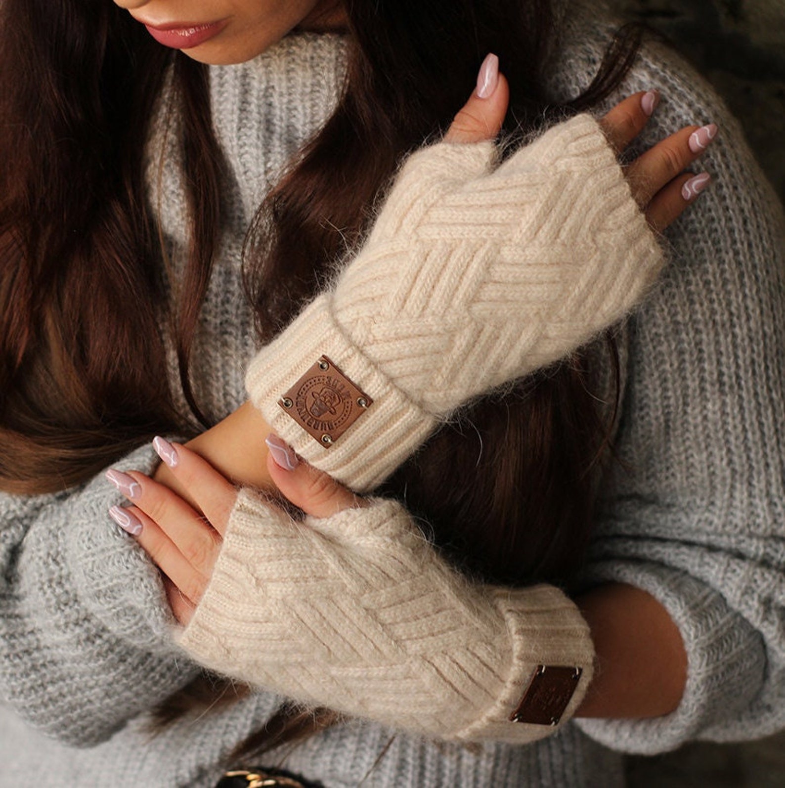 Cashmere Fingerless Gloves for Women Soft Stylish and Warm - Etsy