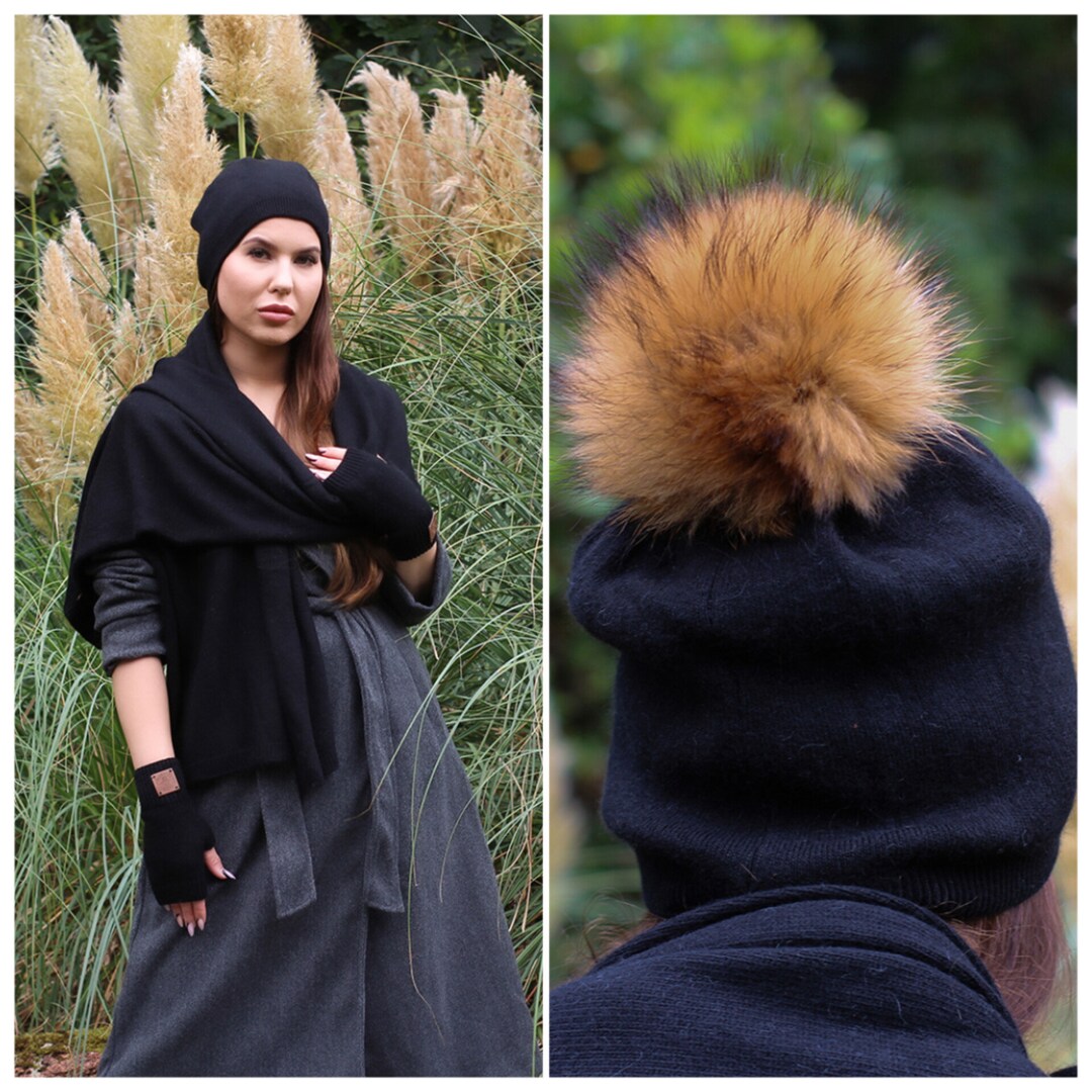 Cashmere Winter Hat for Women – Soft Double Layer Beanie, Warm and ...