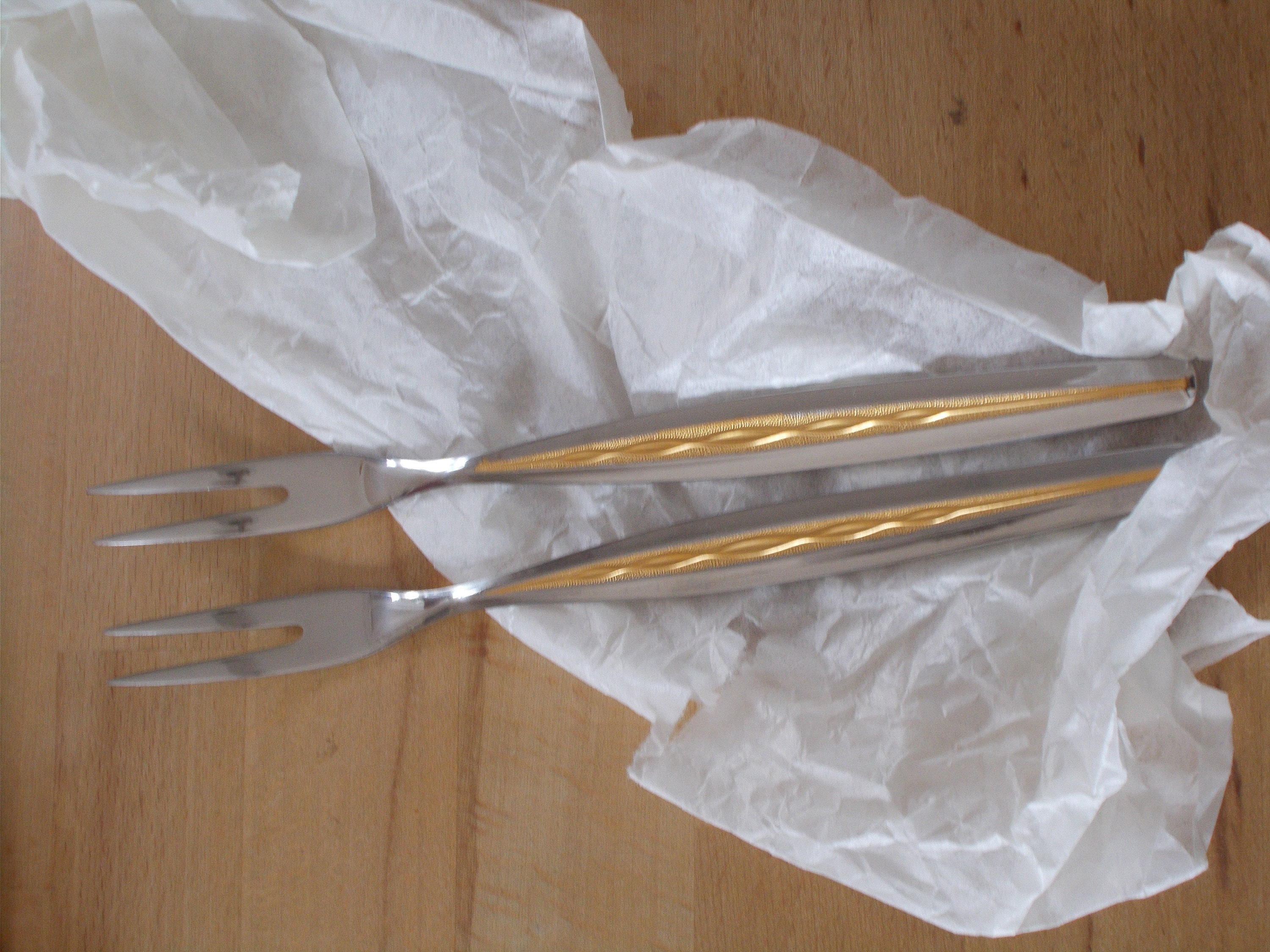 Flatware & Silverware WMF Two forks with gold decoration Dining ...