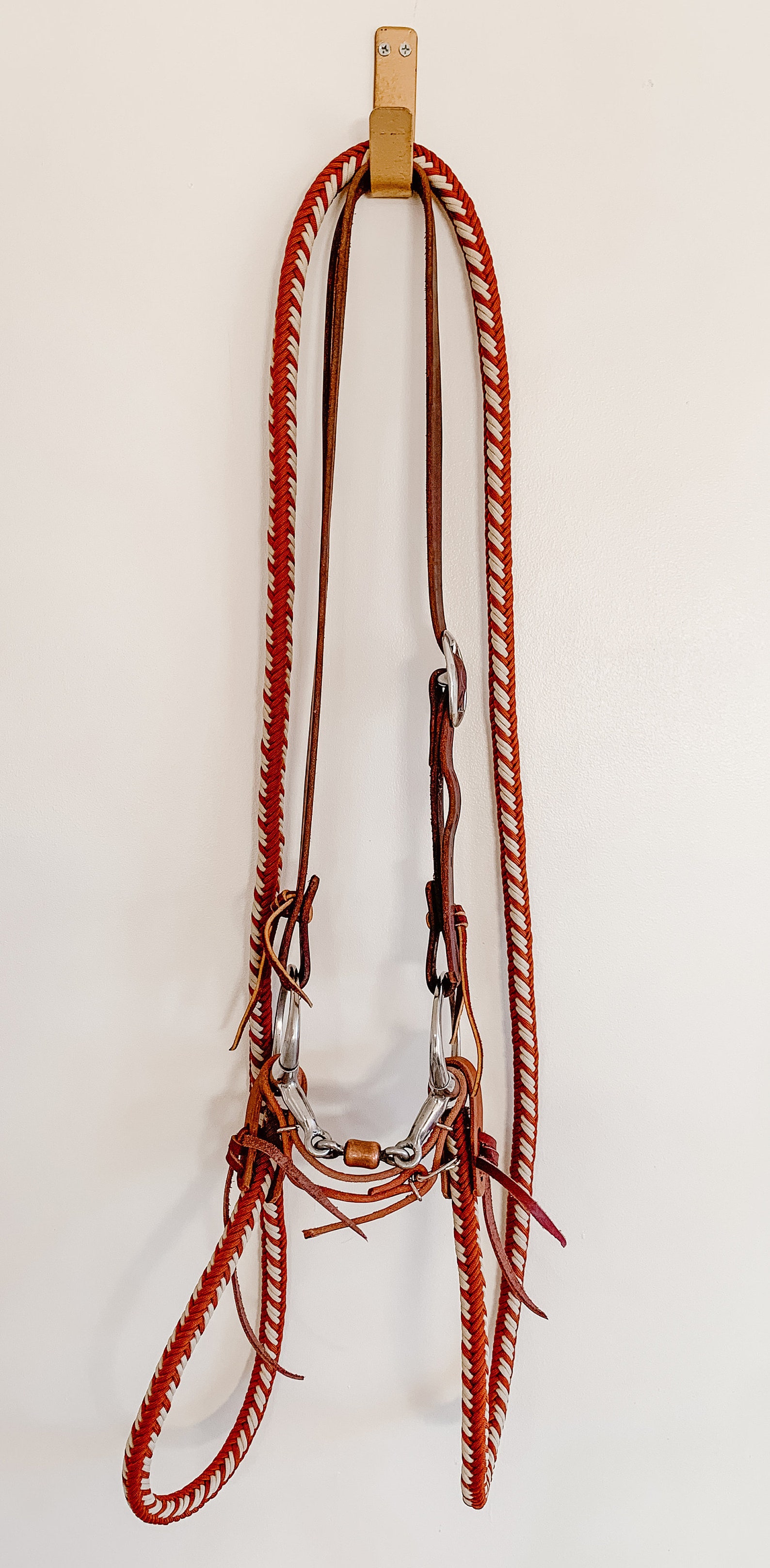 Paracord Loop Reins, 8 Ft. Length, Leather Water Tie End, Attaches to ...