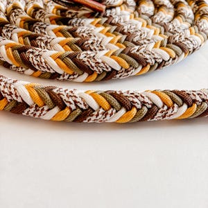 9 Ft. Paracord Loop Rein W/ Leather Water Loops for Horse Training ...