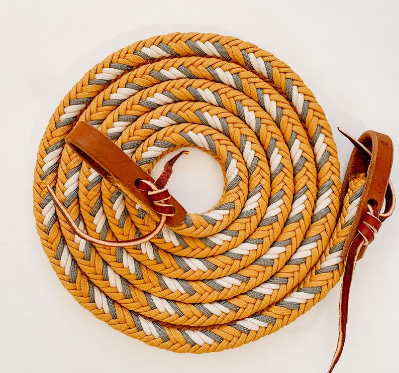 Custom Order Loop Rein With Leather Water Tie End, Various Lengths - Etsy