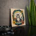 Musical Cat Sticky Tile - 8x8 Adhesive Wall Art With Floral Frame ...