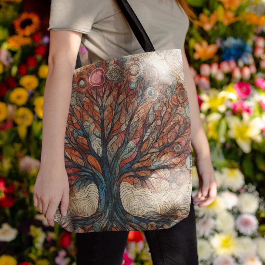 Boho Tree of Life Tote Bag - Versatile Everyday Bag With Intricate ...