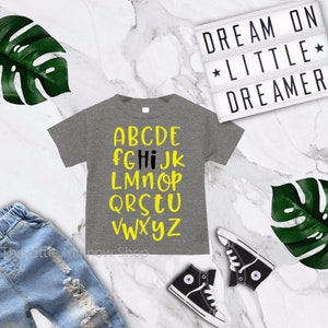 ABC T-shirt Hi From the Abc's Tee Alphabet Tee - Etsy