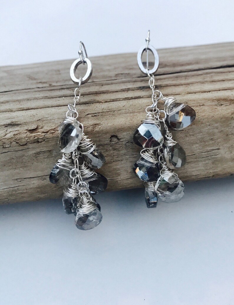 Dangle and drop silver earrings sterling silver earwire | Etsy