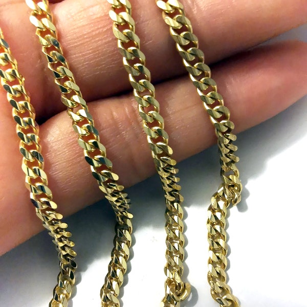 Mens Solid Gold Chains - Etsy
