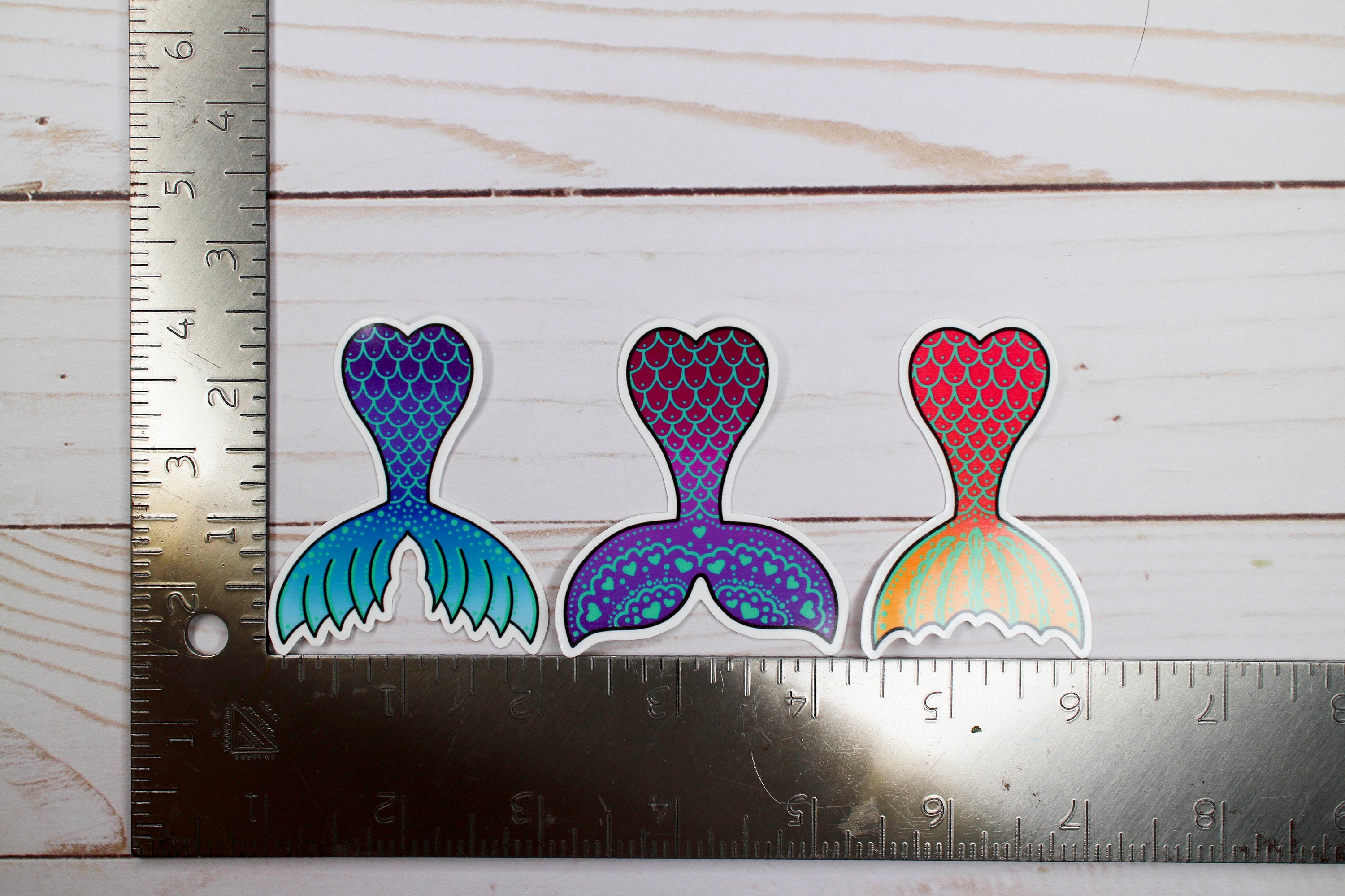 Mermaid Sticker Pack. Mermaid Tail Stickers. Handmade Stickers. Water ...