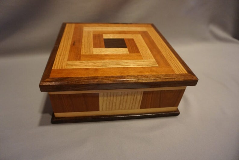 Inlaid Square Wood Box - Etsy