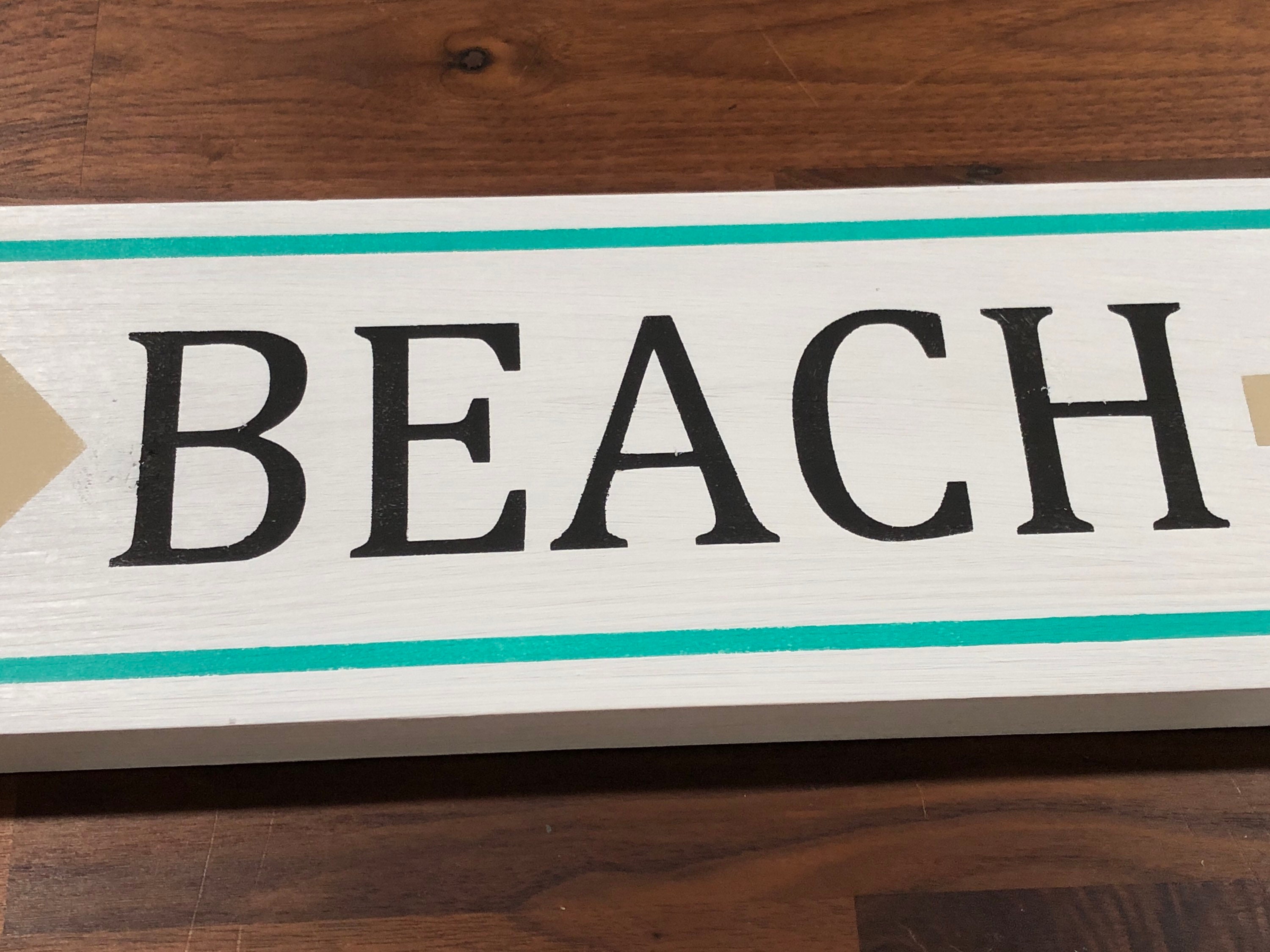Beach With Arrow Sign This Way to the Beach Sign Ocean Decor | Etsy