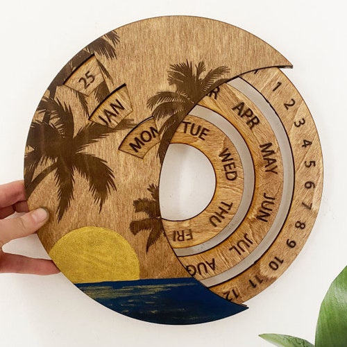 Perpetual Calendar 2023 Calendar Forever Calendar Wooden - Etsy Canada