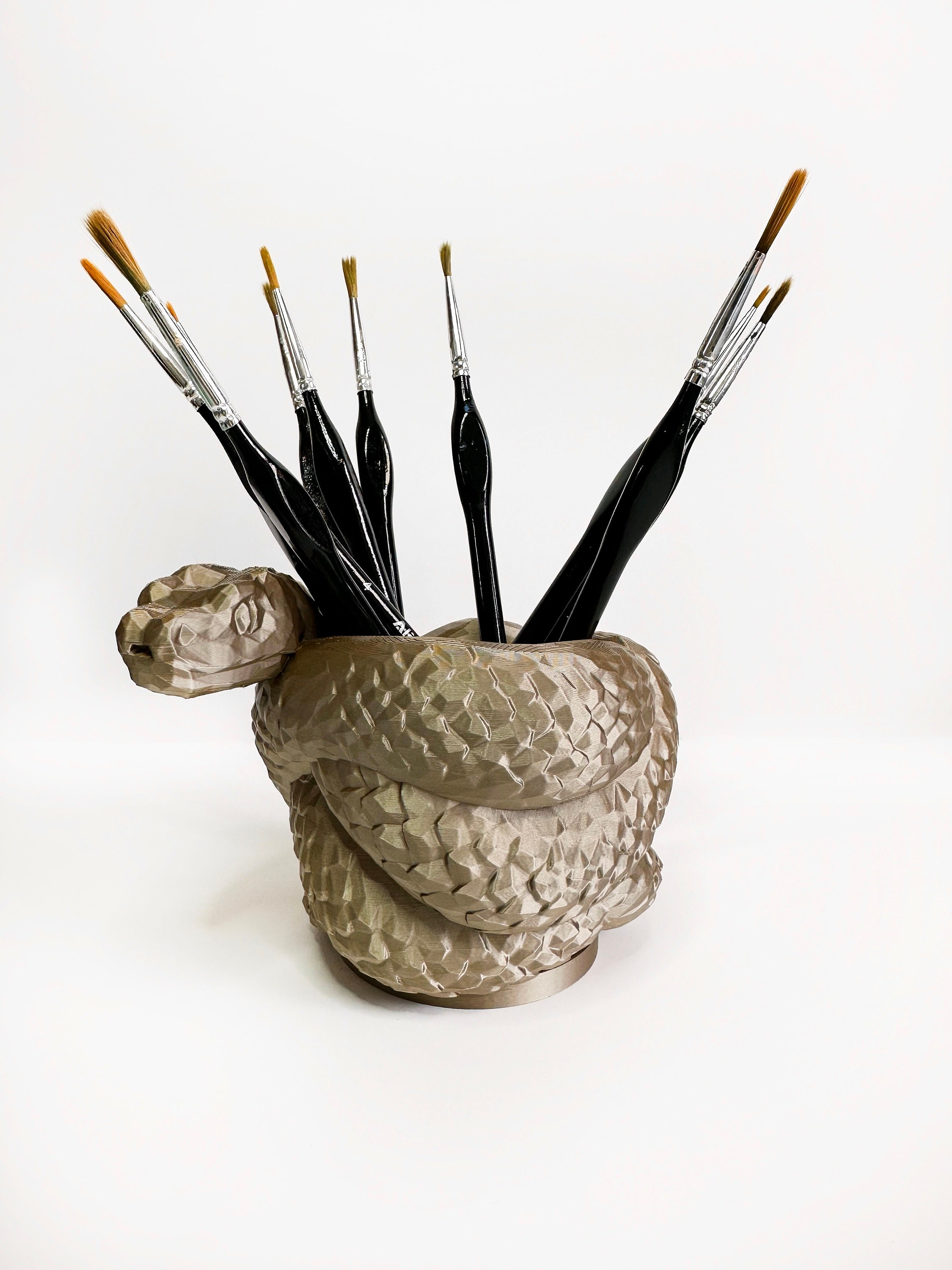 3D Printed Snake Vase: Cobra Flower Planter, Halloween Decor - Etsy