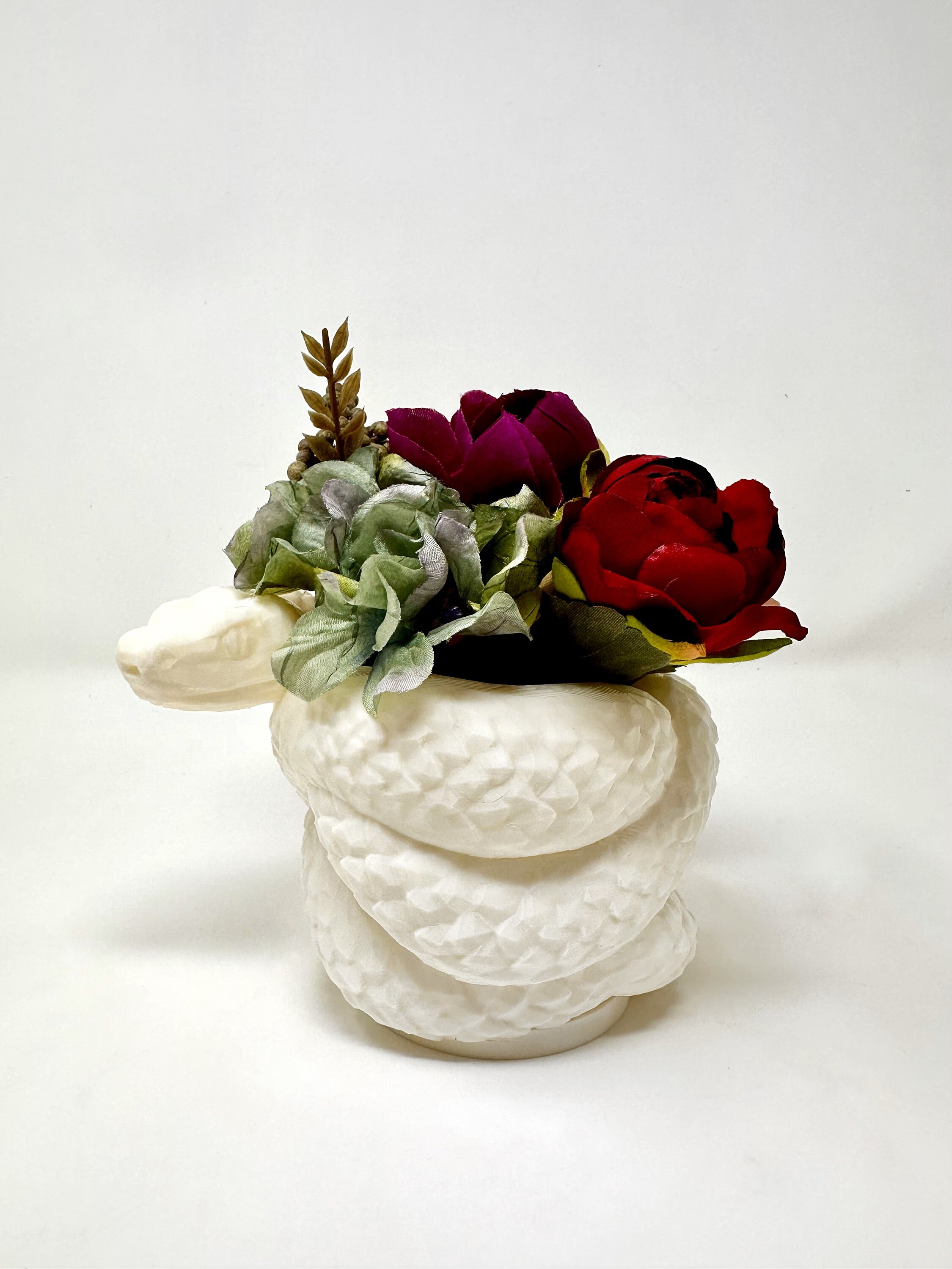 3D Printed Snake Vase: Cobra Flower Planter, Halloween Decor - Etsy