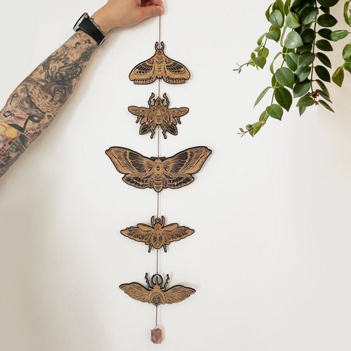 Insect Garland Bug Wall Hanging Wooden Insect Home Decor - Etsy