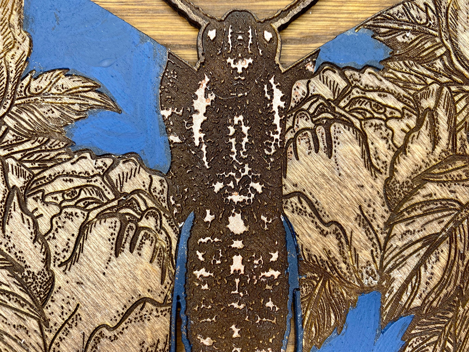 Butterfly Floral Wall Art Engraved Wall Art Hand Painted - Etsy