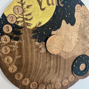 Yule Advent Calendar: Wooden Winter Solstice Countdown - Etsy