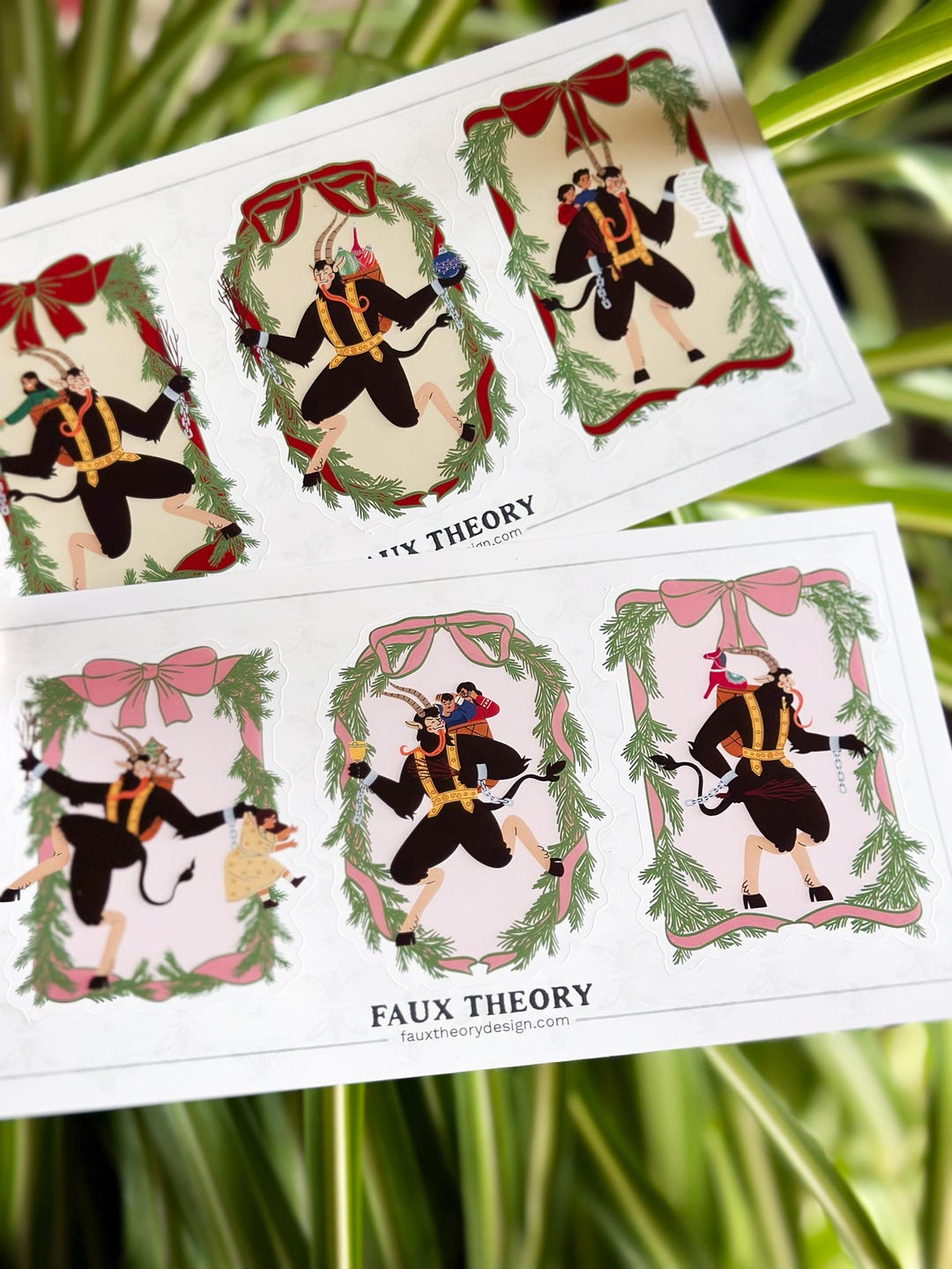 Krampus Sticker Sheet: Waterproof Vinyl Holiday Decals - Etsy