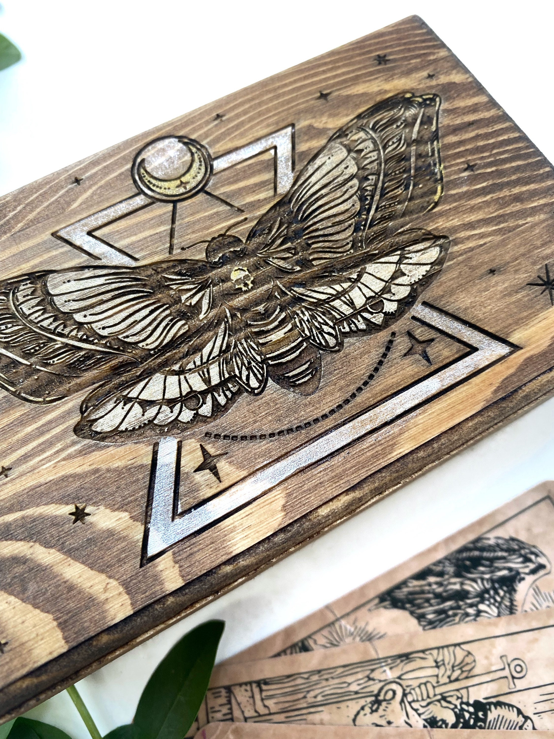 Death Moth Tarot Box Moth Jewelry Box Celestial Stash Box - Etsy