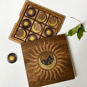 Tic Tac Toe Game, Sun and Moon, Celestial Home Decor, Lunar Functional ...