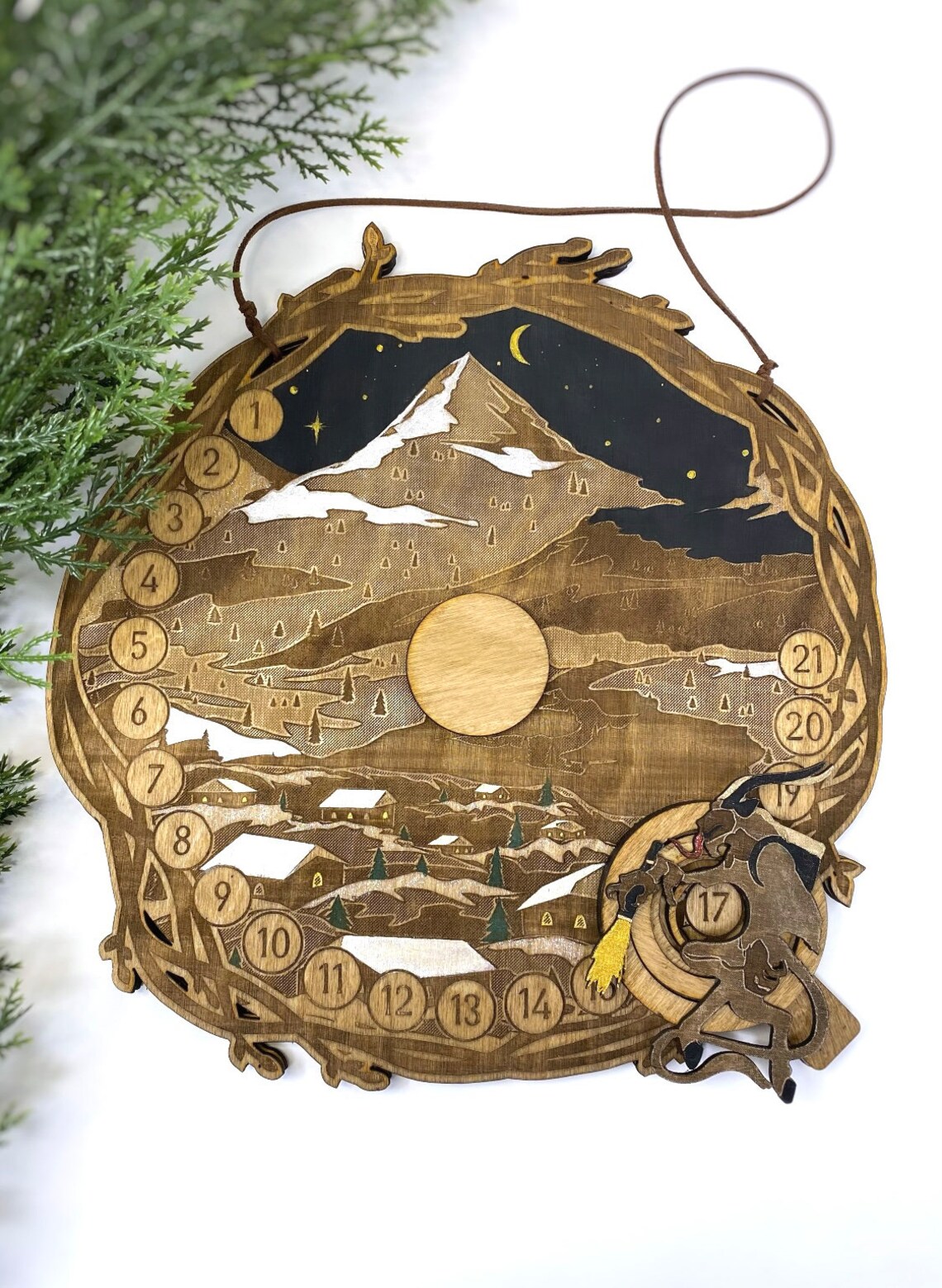 Krampus Yule Advent Calendar Countdown Yule Home Decor - Etsy