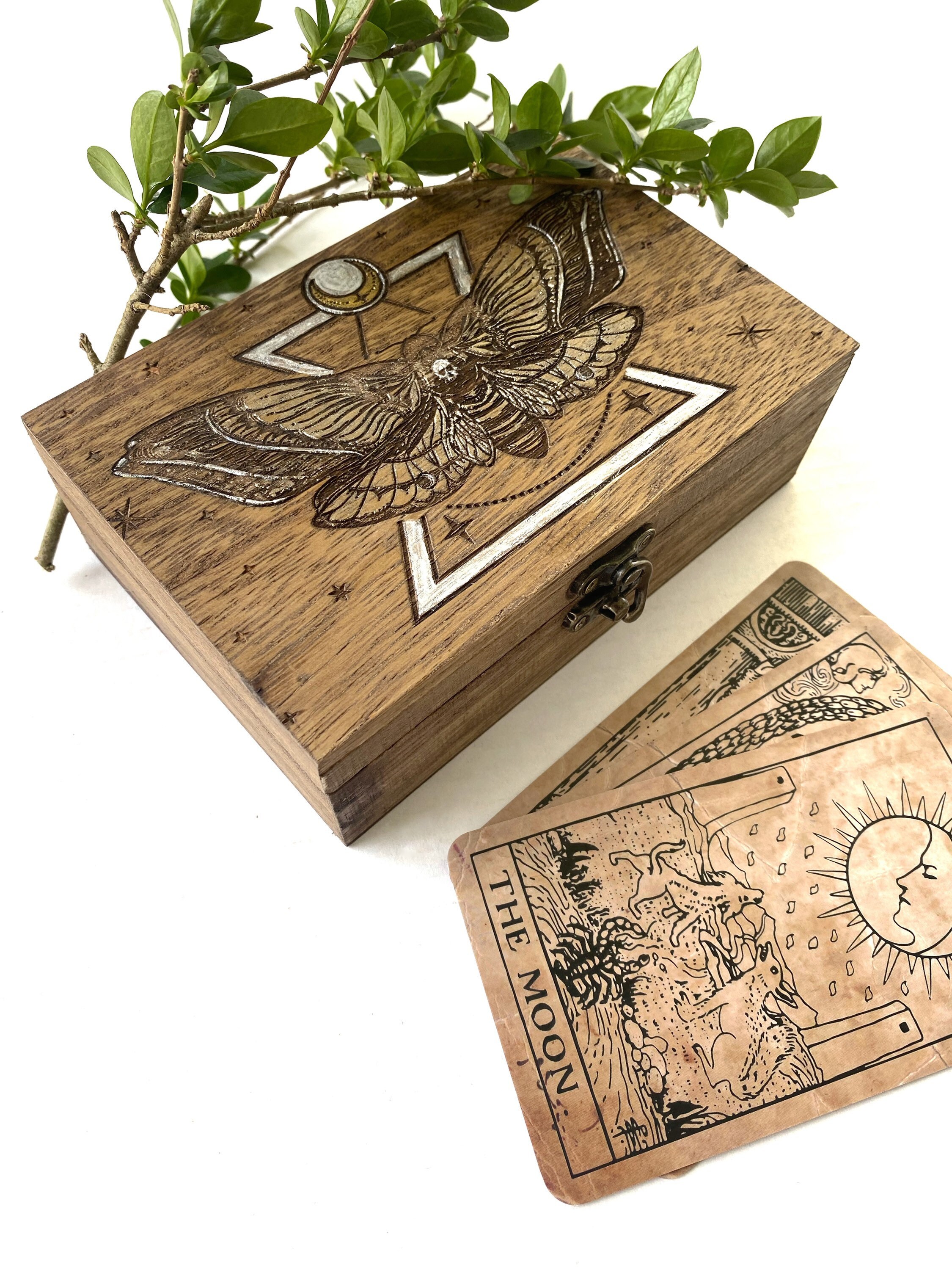 Death Moth Tarot Box Moth Jewelry Box Celestial Stash Box - Etsy